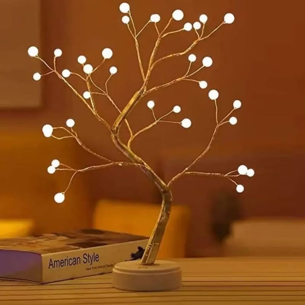 Jual FREE BATTERY Lampu LED Mutiara Pohon Bonsai Dekorasi Lampu Meja ...