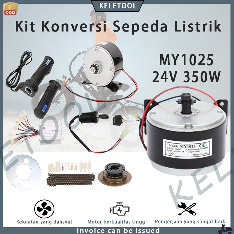 Jual 24V 350W Motor Controller Sepeda Listrik High Speed Kit Electric ...