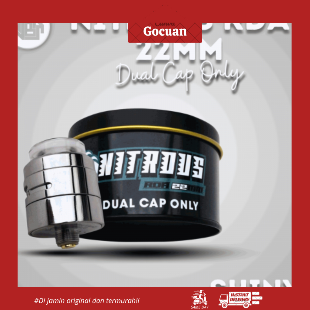 Jual Nitrous RDA Shiny Silver Dual Cap Only Shiny Edition Silver ...