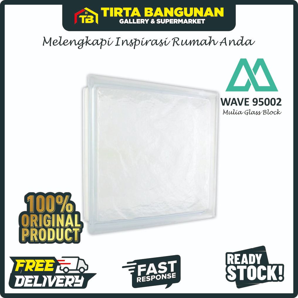 Jual [PASTI ORI] MULIA GLASS BLOCK 20X20 WAVE 95002 | Shopee Indonesia