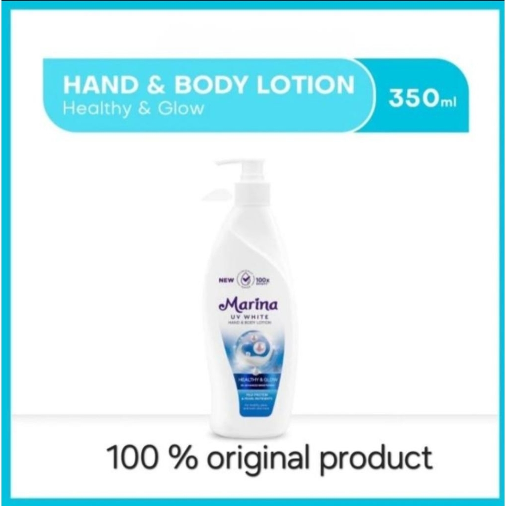 Jual Marina uv White Healthy glow 350 ml/marina uv White biru 350 ml ...