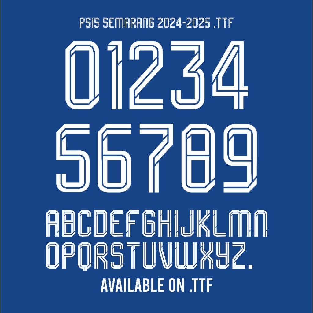 Jual PSIS Semarang font numbers 2024/25 ttf file | Shopee Indonesia