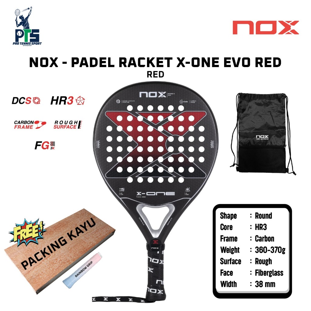 Jual Padel Raket NOX X-ONE Evo 2023 360-370 G Red | Shopee Indonesia