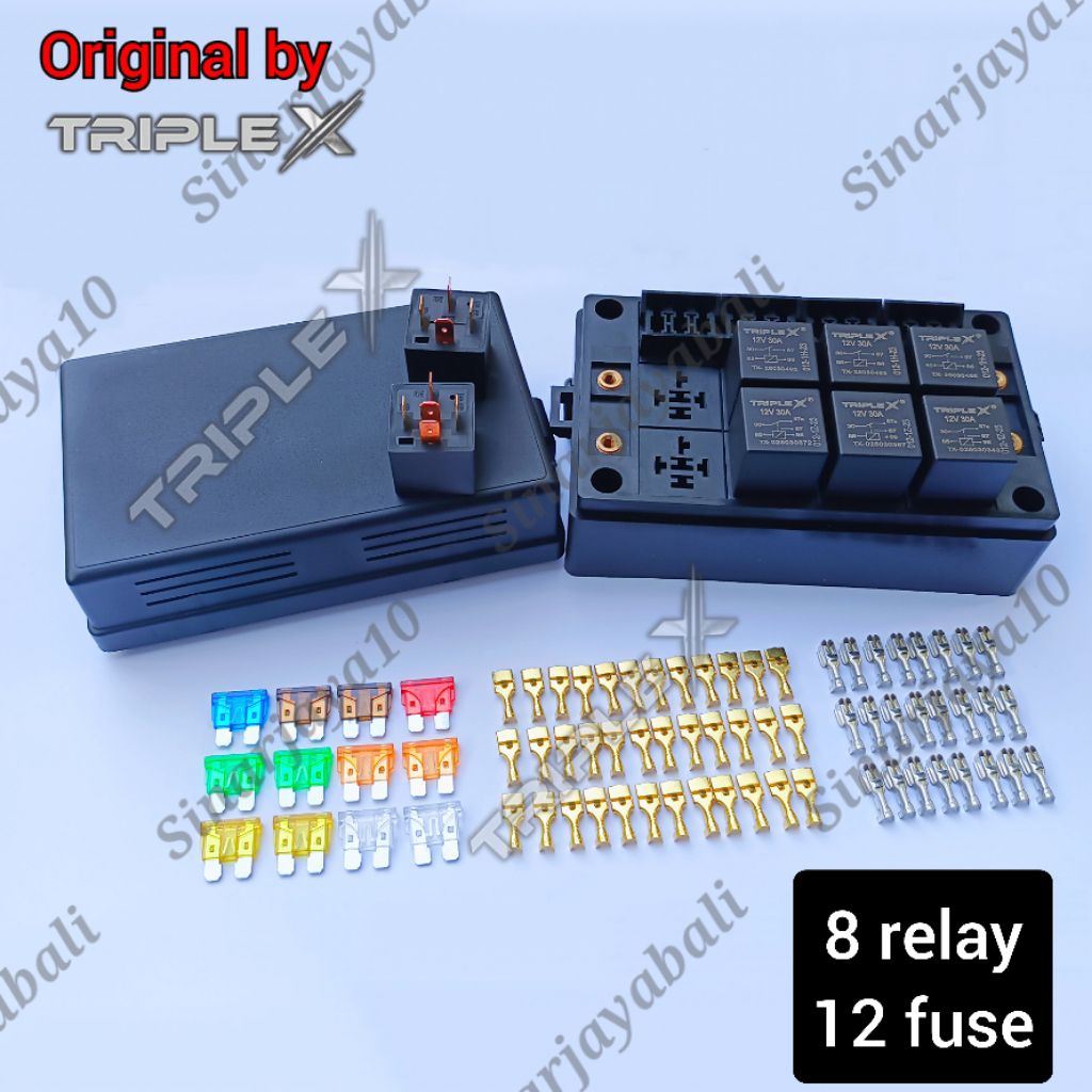 Jual box kotak relay isi 8 12 sekring tempat rellay rilay relli reli ...