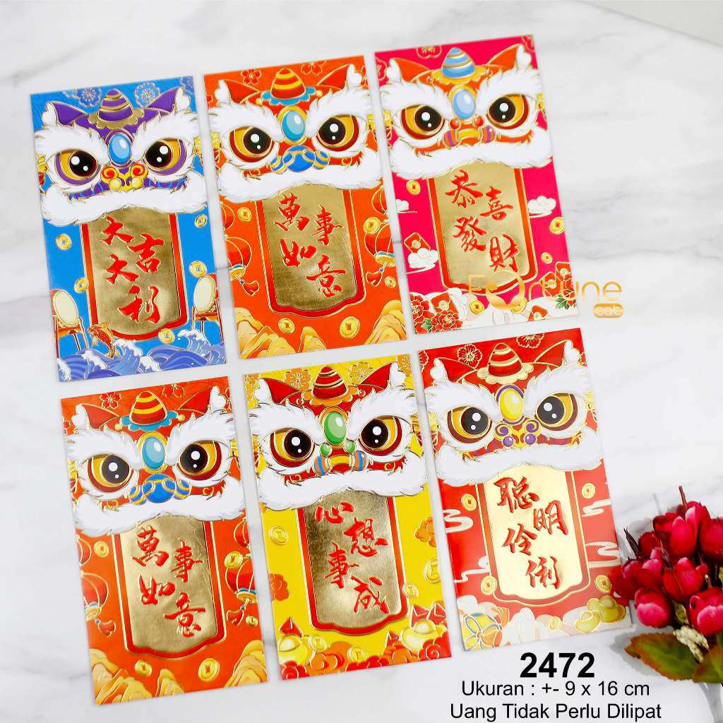 Jual Angpao Kertas Imlek 2026 Kuda Panjang Tipis Tebal Isi 6 Lembar ...