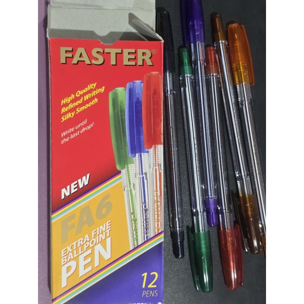 Jual PULPEN FASTER FA6 HITAM 1 BOX ISI 12 PCS | Shopee Indonesia