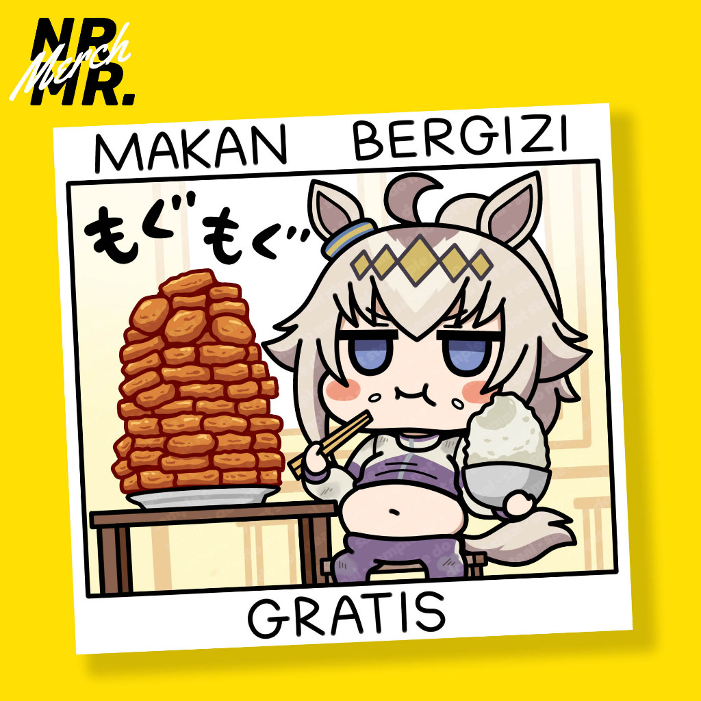 Jual Oguri Cap MBG meme Sticker Fanmade Uma Musume Cinderella Gray ...