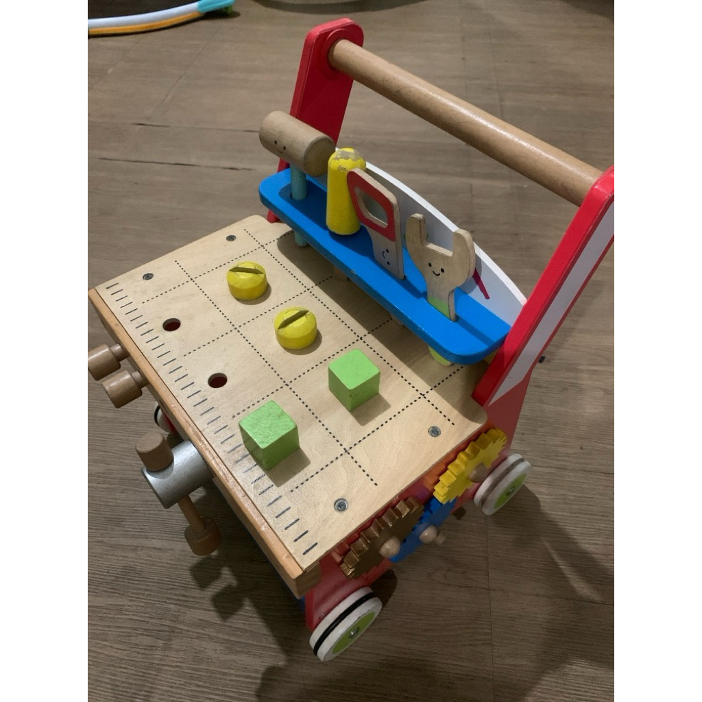 Jual ELC Wooden Activity Walker workbench | Shopee Indonesia