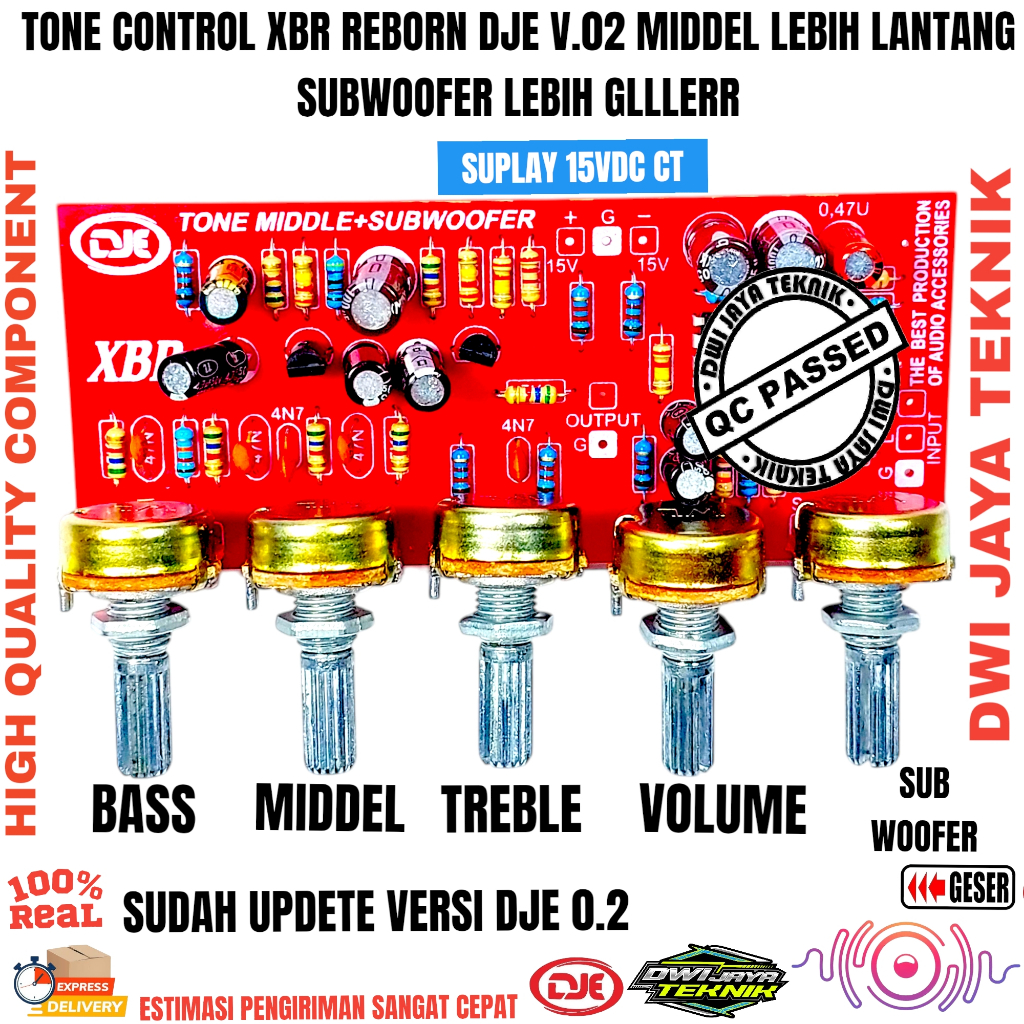 Jual Tone Control Mono XBR REBORN DJE02 MIDDEL Lebih Lantang Subwoofer ...