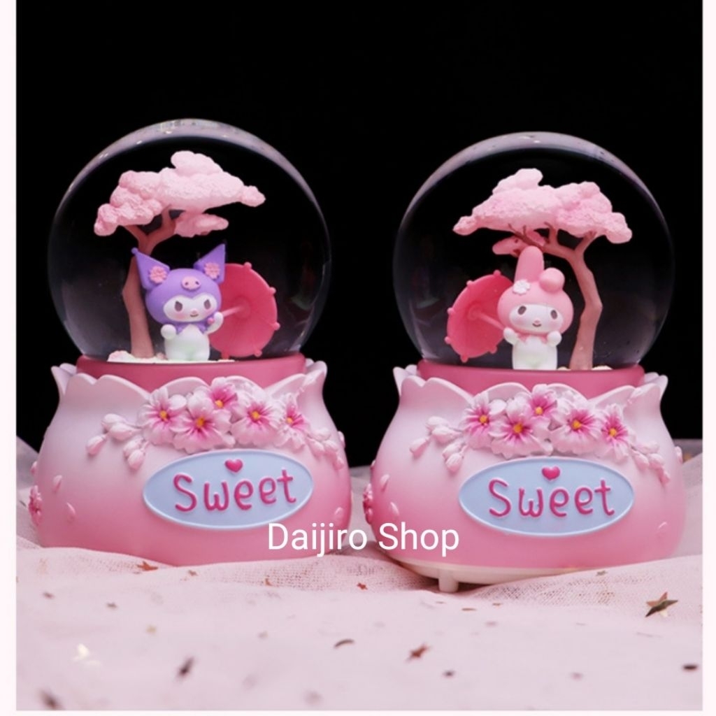 Jual Snowball Melody Kuromi Kotak Musik Mermaid Sanrio Music Box ...