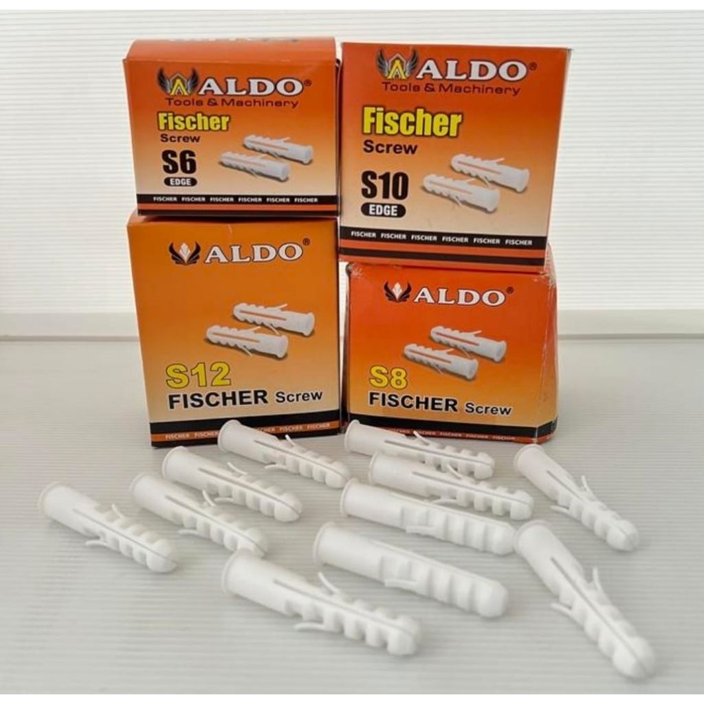 Jual ALDO FISCHER S6 S8 S10 S12 100PCS | PISER ALDO Putih Tebal Kuat Tanpa Baut Sekrup // FISER ...