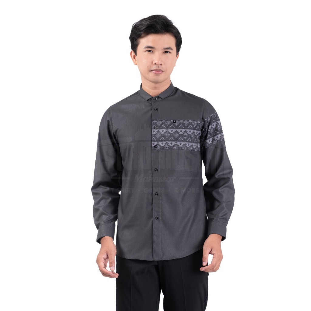 Jual Kemko Modern Kemeja Pria KEMKO FADKHERA SHAFWAN CHARCOAL PJG ...