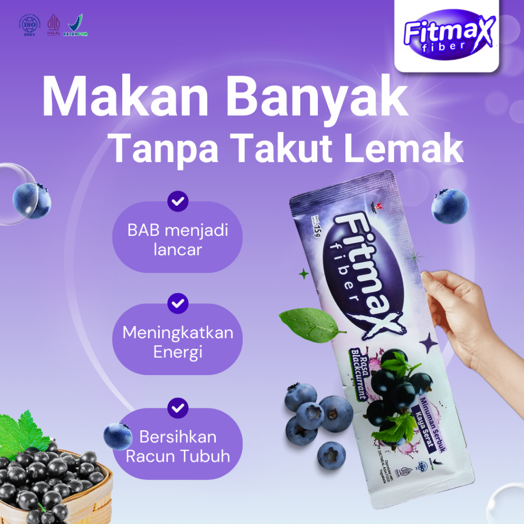Jual FITMAX FIBER Sachet 15gram Rasa BLACKCURRENT | Shopee Indonesia