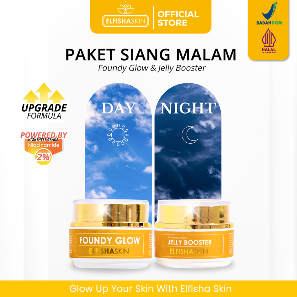 Jual Elfisha Skin - Paket Foundy Glow Dan Night Jelly Booster [BPOM ...