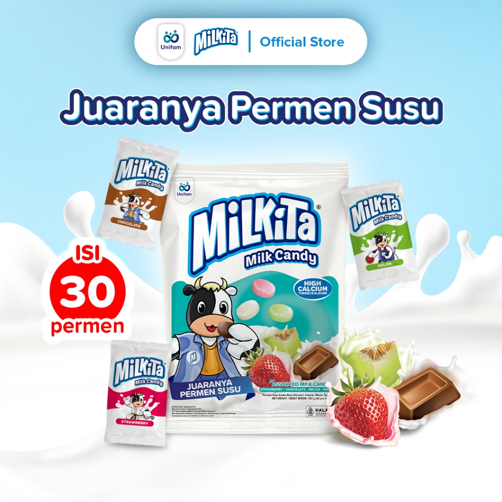 Jual Milkita Permen Susu Mix Premium Bag - Assorted Milk Candy 1 Bag (Isi 30Pcs) | Shopee Indonesia