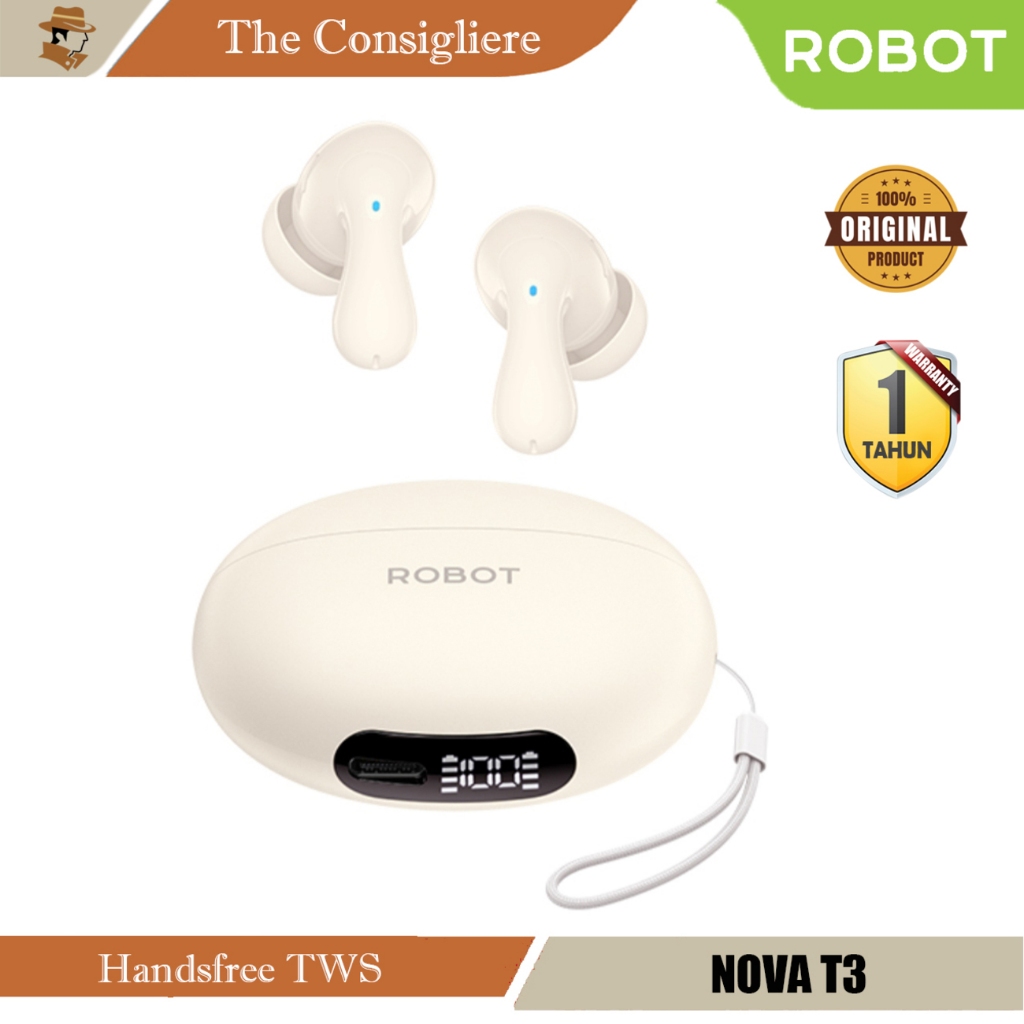 Jual Robot TWS Handsfree Bluetooth 6.0 LED Nova T3 Music Time 37 Hours ...