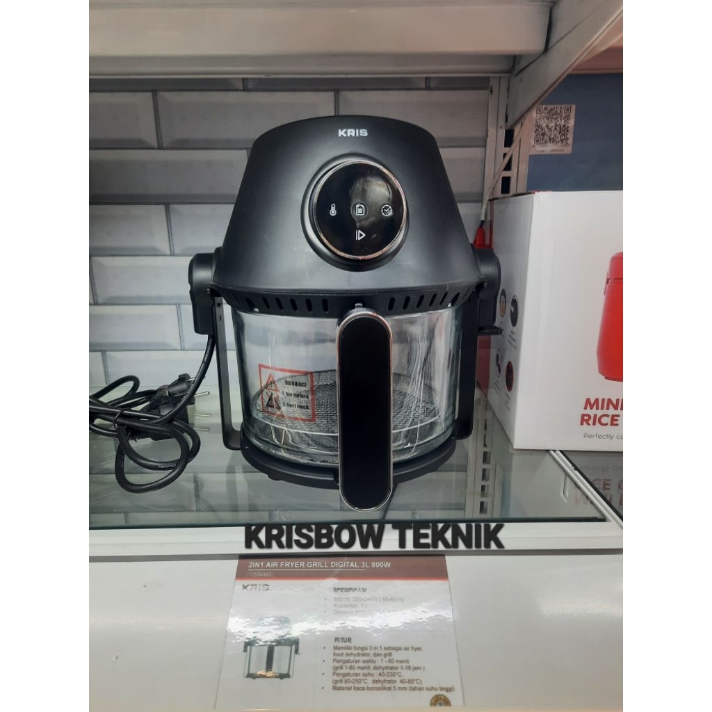 Jual kris airfryer grill 2 in1 air fryer digital kris dengan griller ...