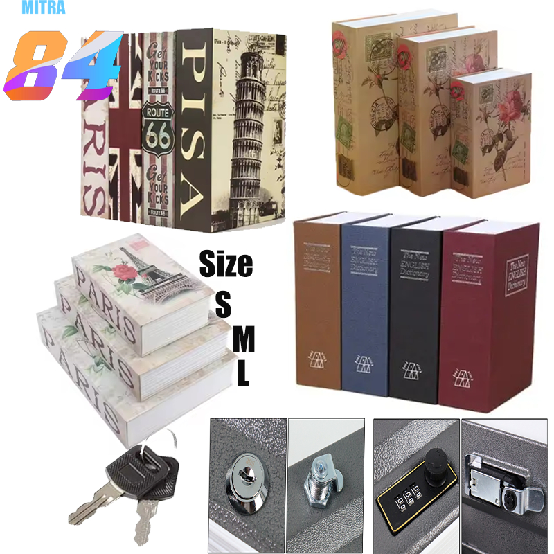Jual Brankas Mini Buku Key Lock Hidden Safe Box Dictionary Book ...