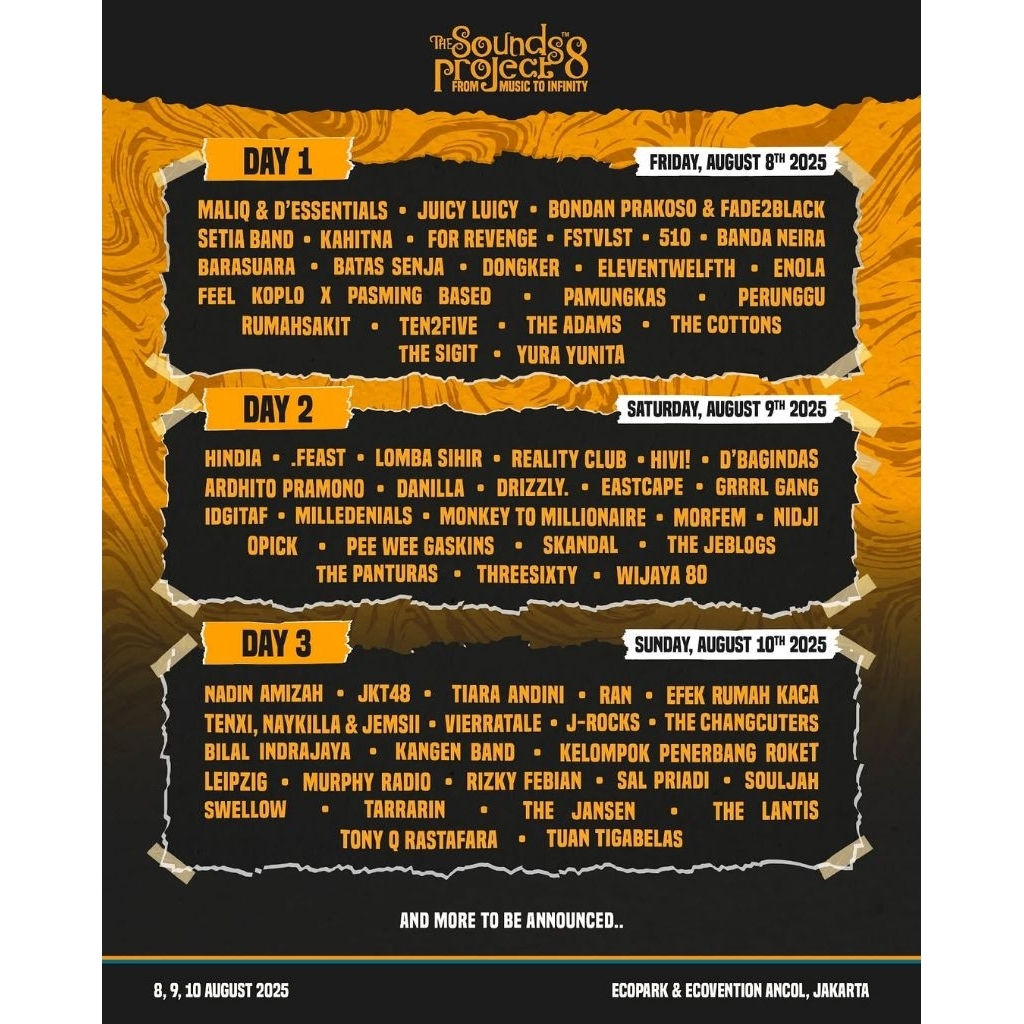 Jual Ticket The Sounds Project 8 2025 (Spesial Price Limited) | Shopee ...