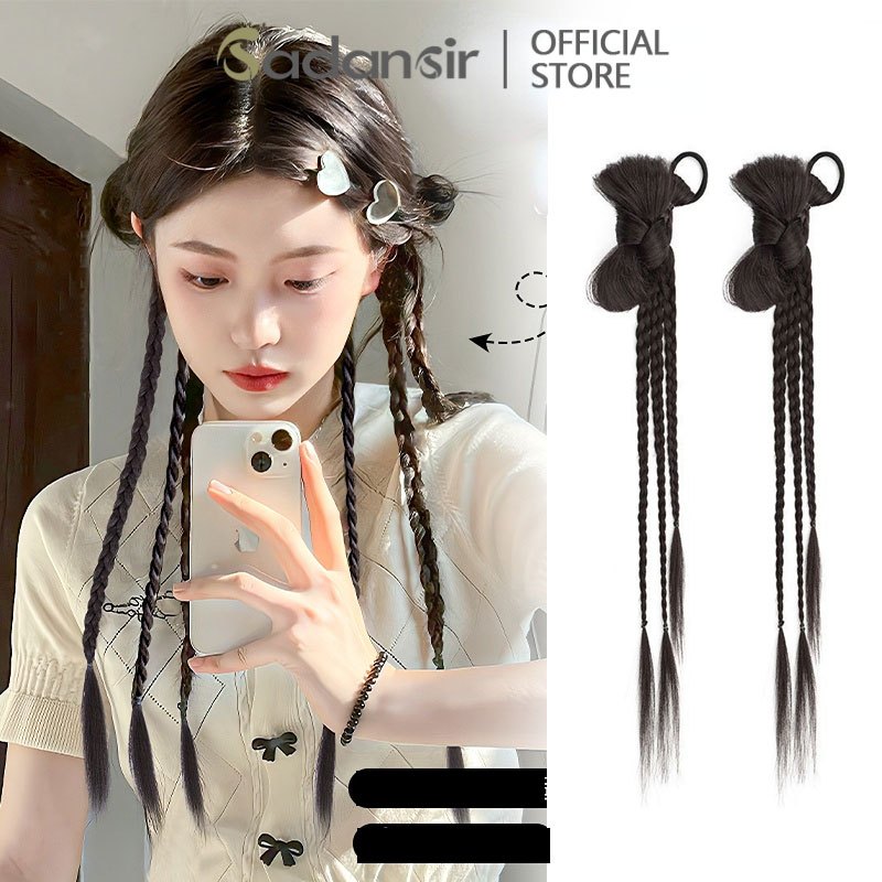 Jual Sadansir Wig Wanita Sweet Cool Bow Ponytail Ancient Style Wig ...