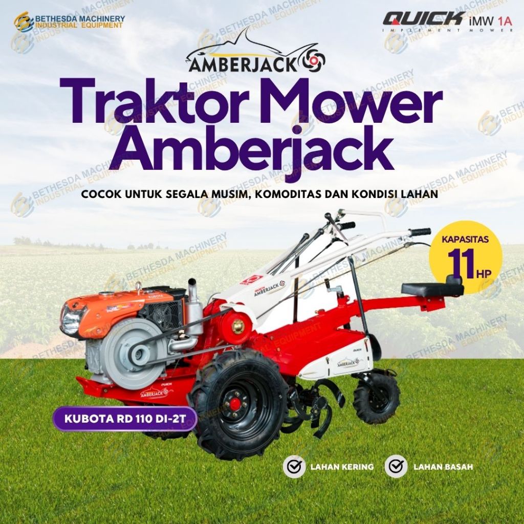 Jual TRAKTOR QUICK AMBERJACK MOWER 11 HP | Shopee Indonesia