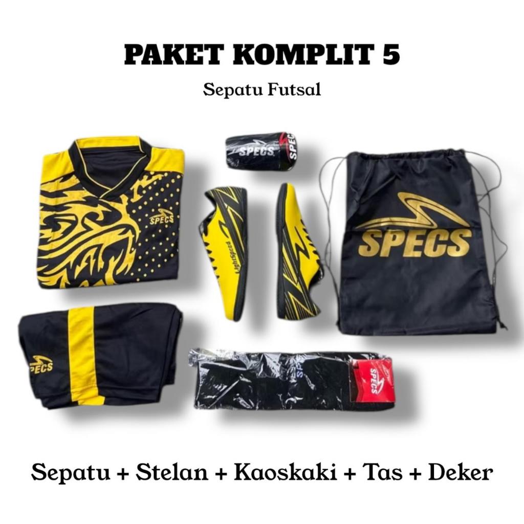 Jual Full Set 5 Item Paket Sepatu Futsal Remaja Dewasa Specs Ls ...