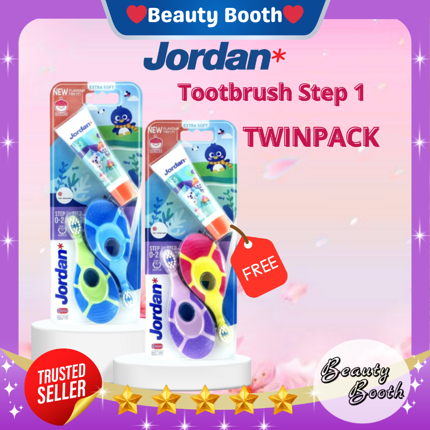 Jual JORDAN Sikat Gigi Anak Toothbrush TWINPACK STEP 1 (0-2 Tahun ...