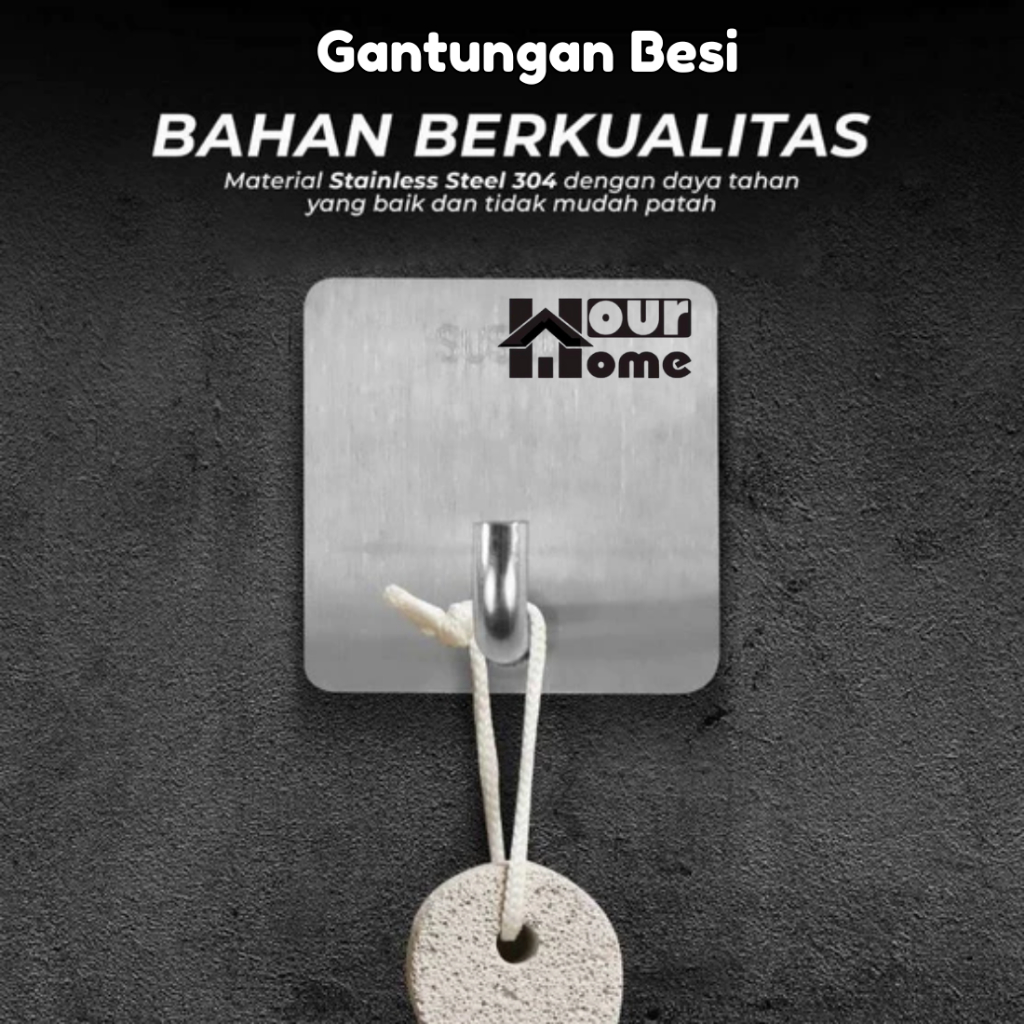 Jual Gantungan Hook Besi Gantungan Handuk Tempel Dinding Stainless ...