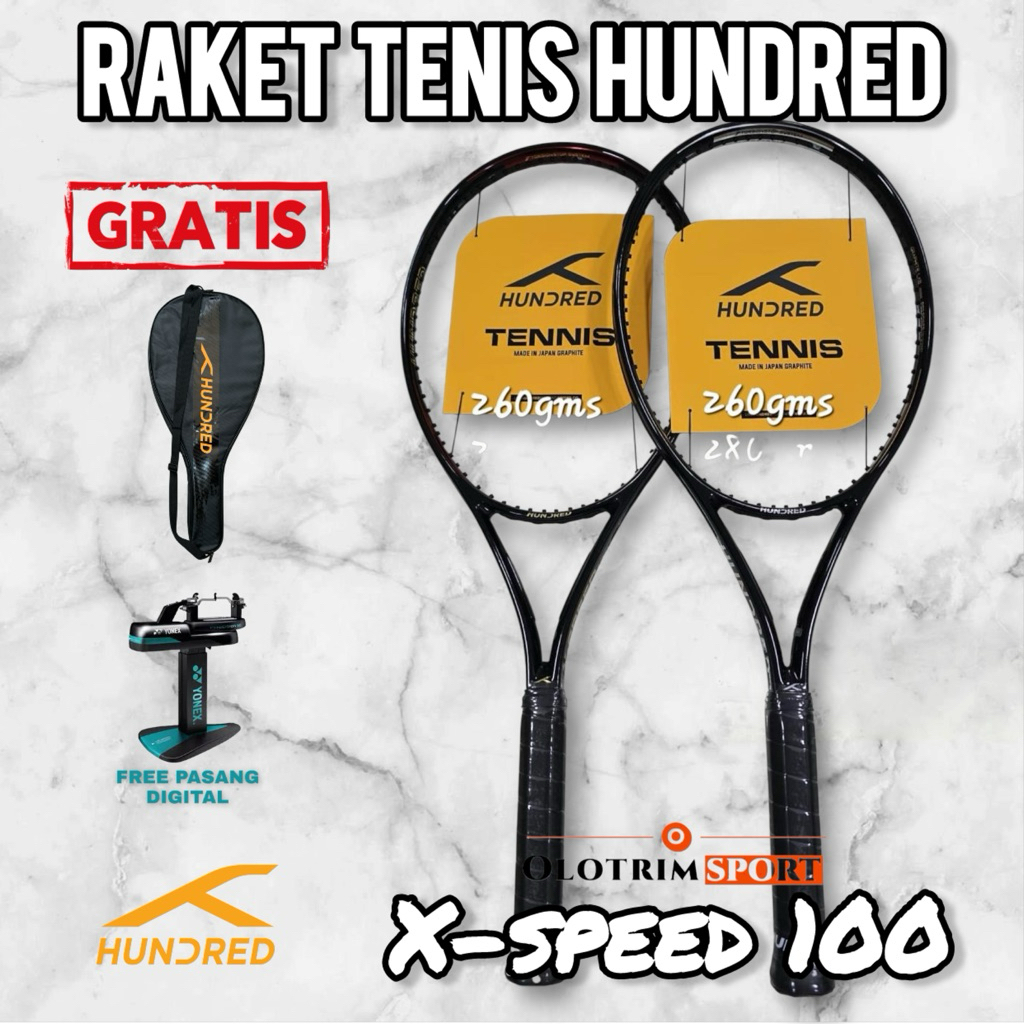 Jual Raket Tenis HUNDRED X-SPEED 100 X SPEED XSPEED Tennis Original | Shopee Indonesia