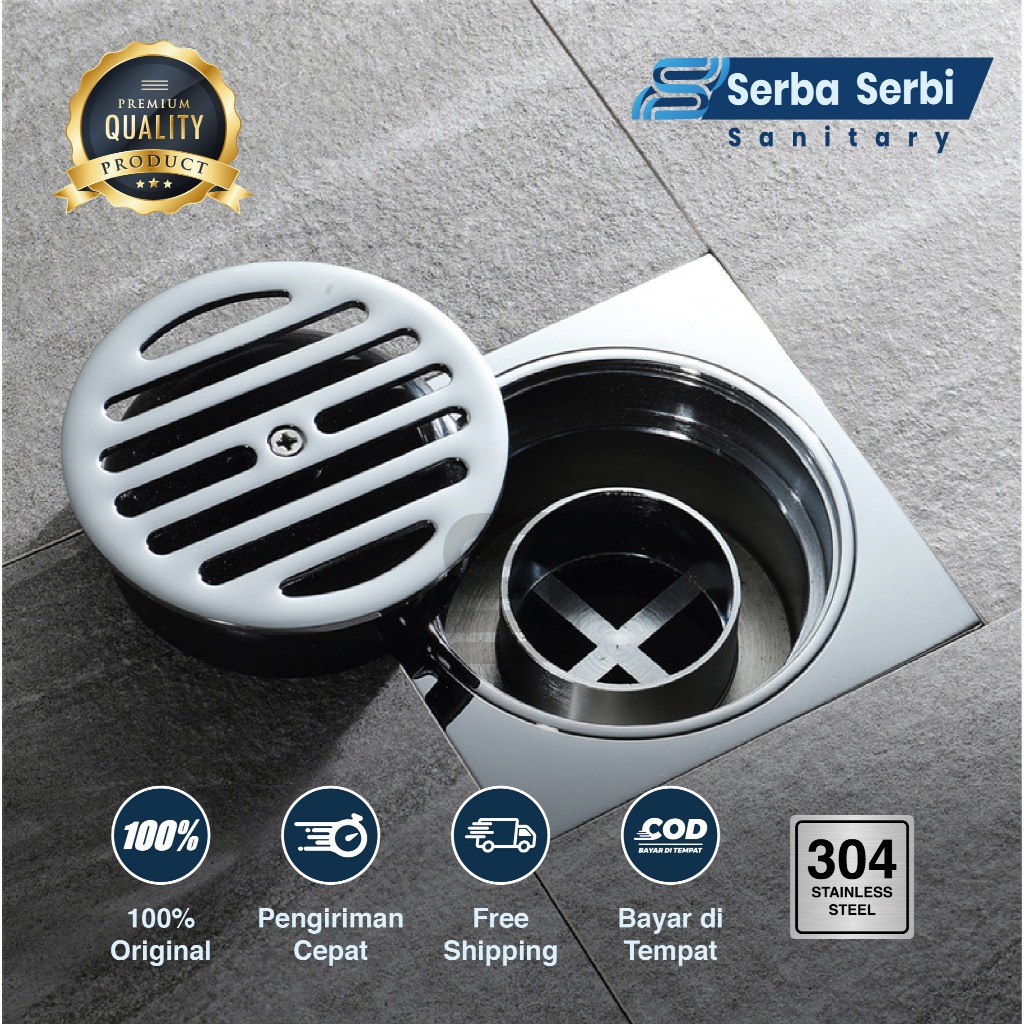 Jual Floor Drain - Floor Drain Kamar Mandi - Saringan Air Kamar Mandi - Stainless - Anti Bau ...