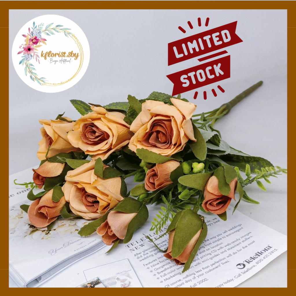Jual [PROMO!!] Bunga Mawar Rose Cabang 7 Artificial/bunga dekorasi ...