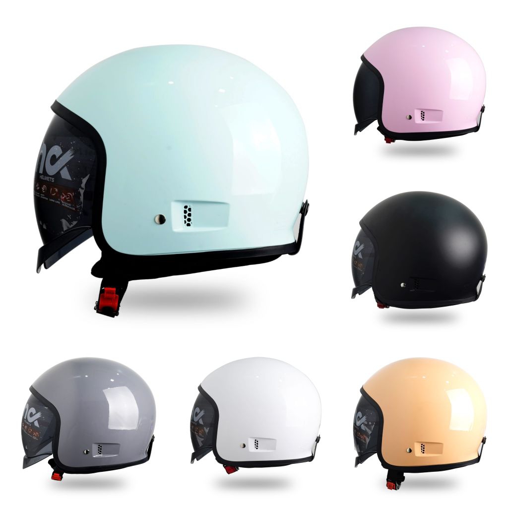 Jual Helm NOX X1 MAGNUM Easy Gren HELM HALF FACE RETRO INER VISOR HELM ...