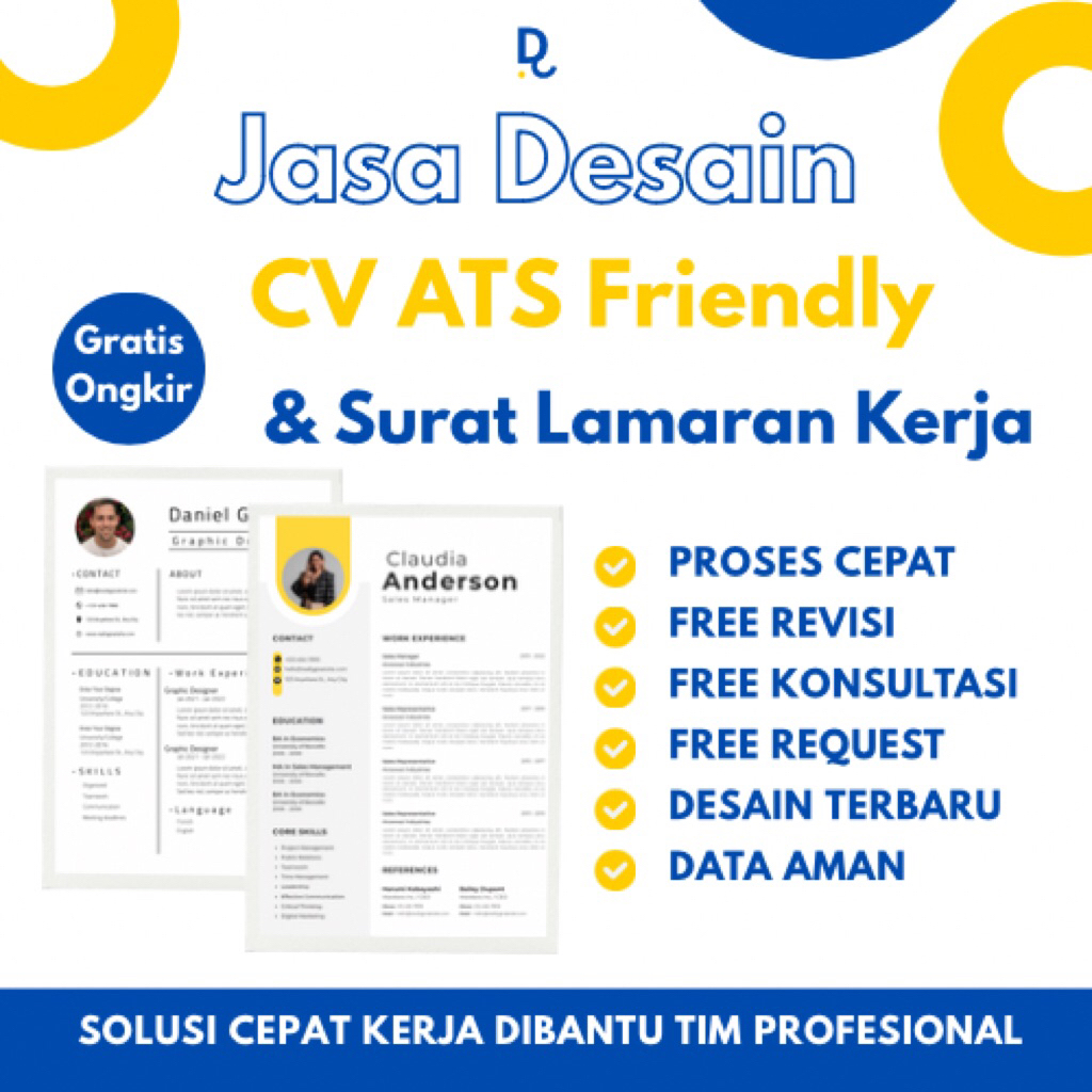 Jual Jasa Pembuatan CV ATS Friendly Profesional | Desain Curriculum Vitae | Jasa Edit Surat ...