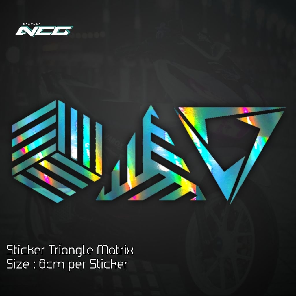 Jual Sticker Triangle Matrix Segitiga Stiker Pack Cutting Logo Pack Isi ...