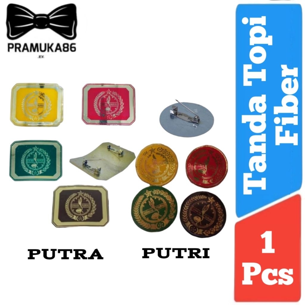 Jual Tanda Topi Pramuka FIBER Putra & Putri / Pin Topi Boni Pramuka ...