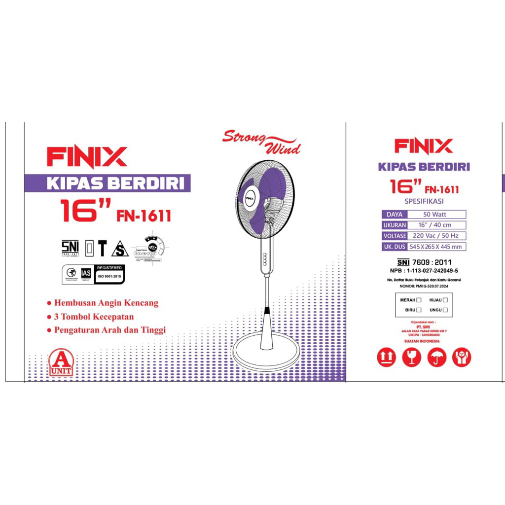 Jual Kipas berdiri Finix 16 inc / Stand fan finix 16inch | Shopee Indonesia