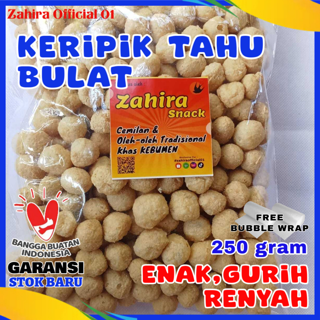 Jual Keripik Tahu Bulat Mini Gurih Original Cemilan Kerupuk Tahu Oleh-oleh Kebumen 250gram ...