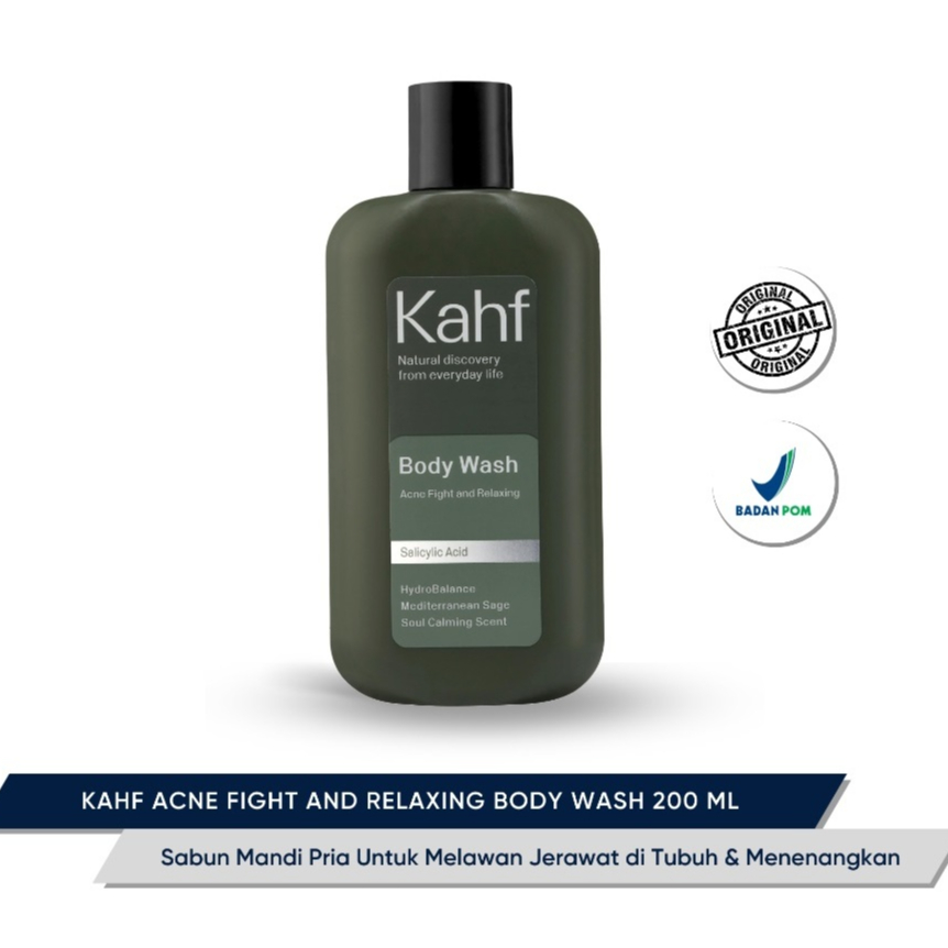 Jual KAHF Acne Fight and Relaxing Body Wash 200 ml | Shopee Indonesia