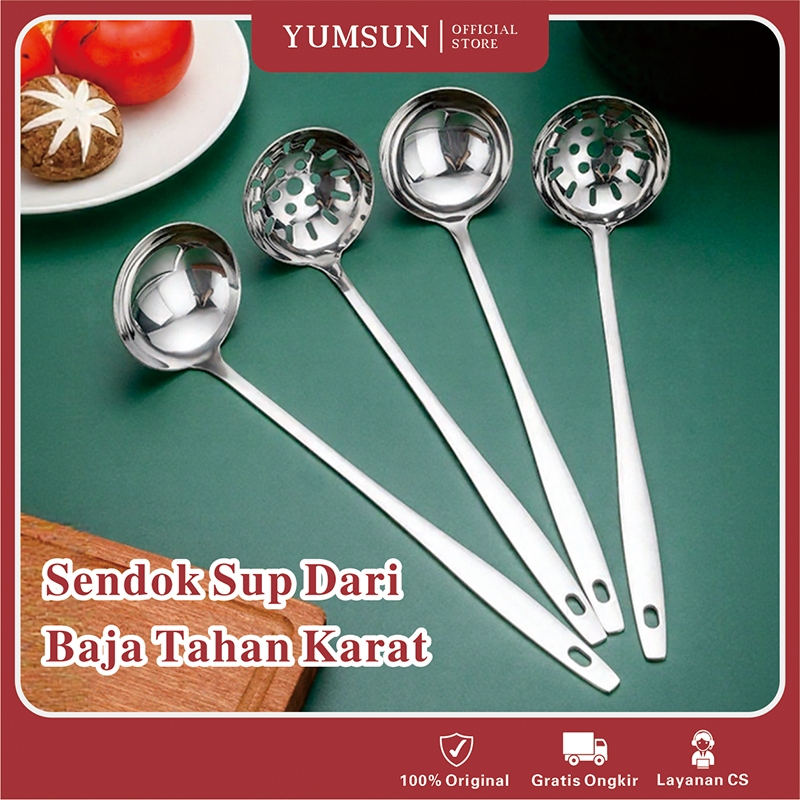 Jual YUMSUN 304 Stainless Steel Corong Sendok Gagang Panjang Soup Ladle ...