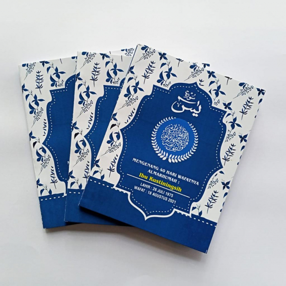 Jual cetak buku yasin dan tahlil isi 132 halaman sampul soft cover ...