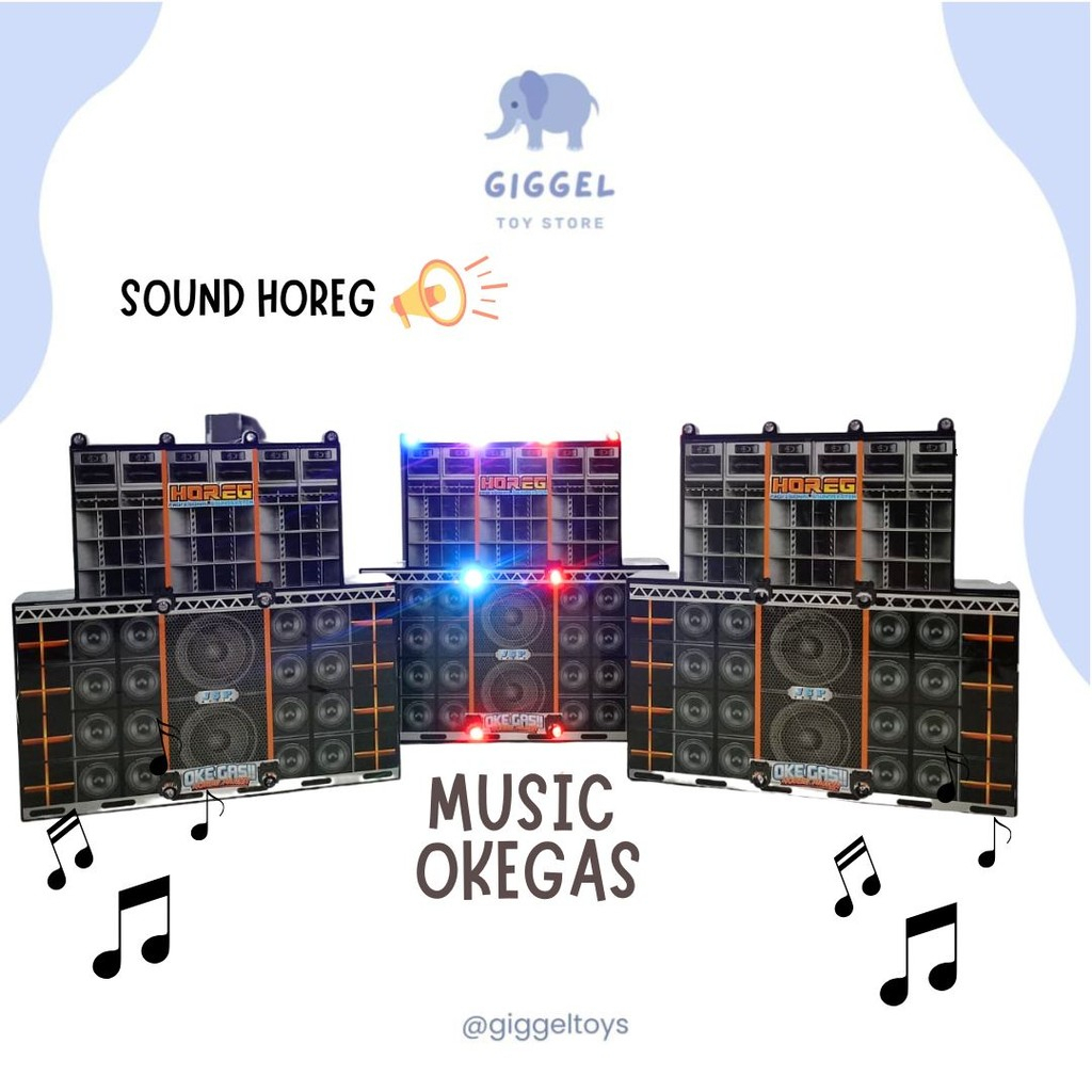 Jual [ Giggel ] Miniatur Speaker Sound System Horeg Sound Horeg Mini Lampu Dan Musik OkeGas ...