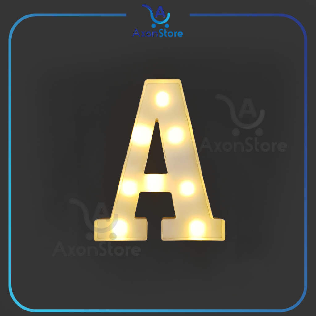 Jual AXONSTORE Lampu LED 3D Huruf Angka Ukuran 22 CM Abjad Dekorasi ...