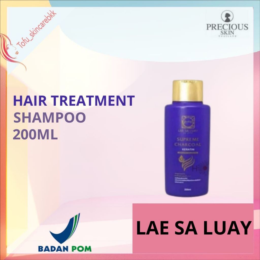 Jual LAE SA LUAY SUPREME CHARCOAL SMOOTH SHAMPOO / KERATIN SHAMPOO ...