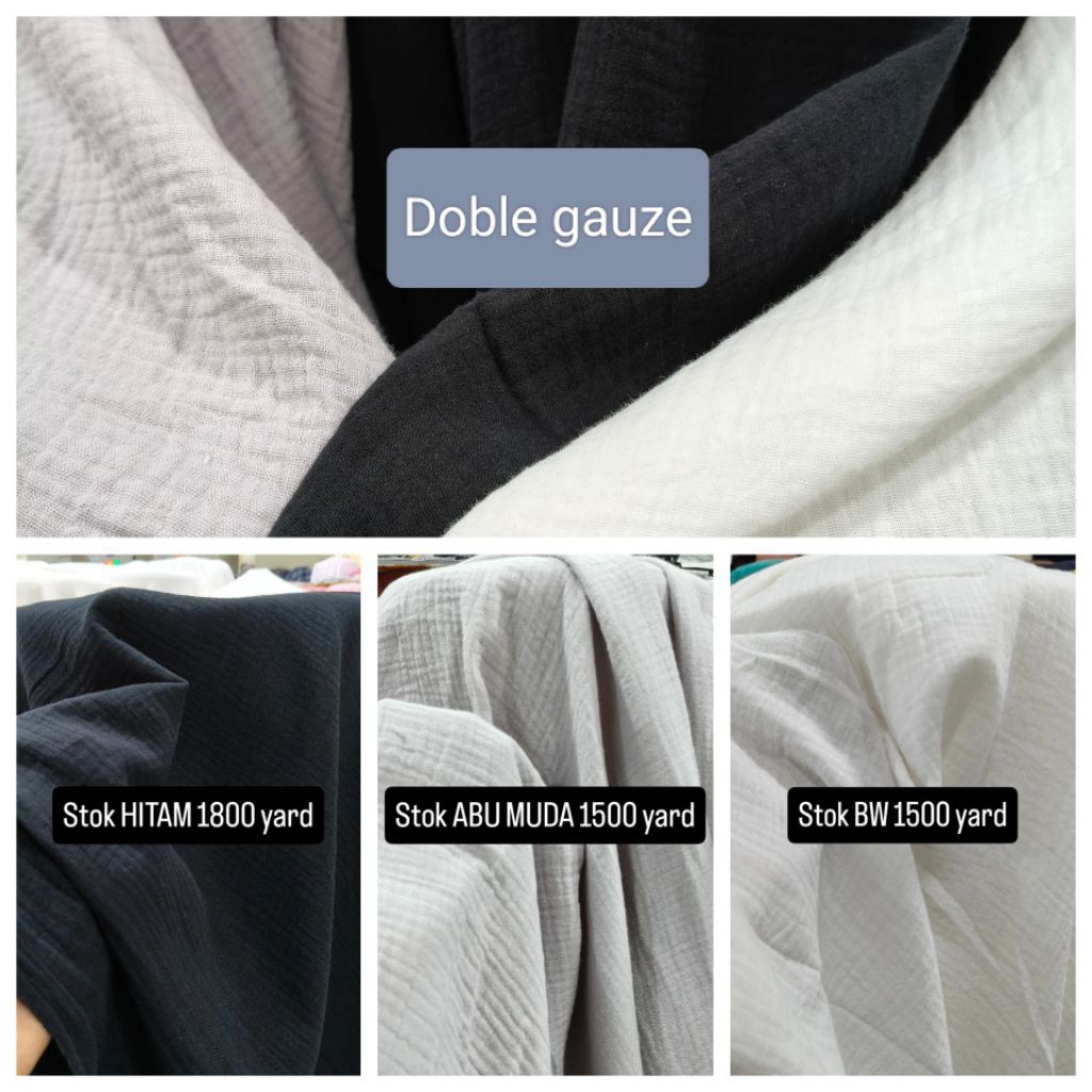 Jual Kain Katun Muslin/Doble gauze/cotton foam (harga 0,5mtr/50cm ...