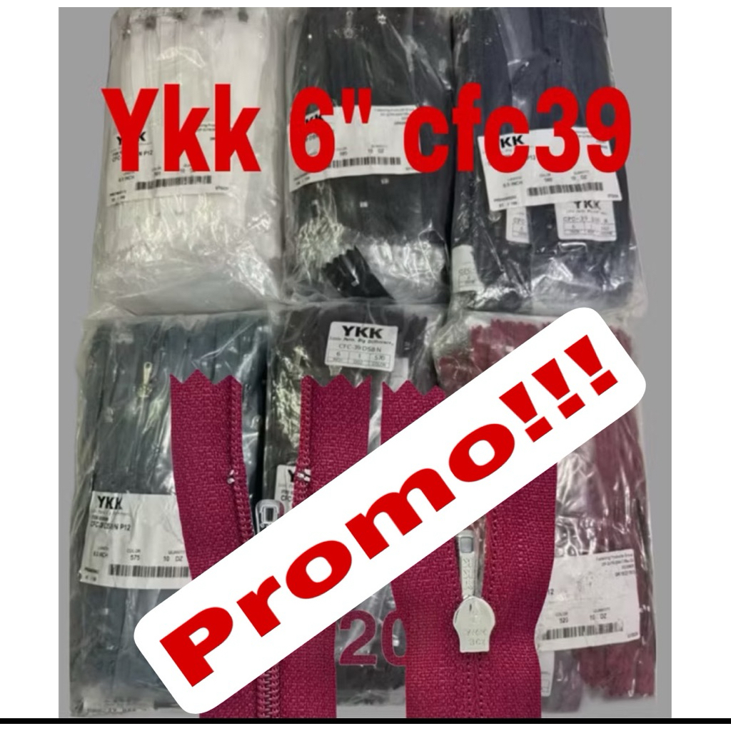 Jual sleting ykk 15cm/ 6" cfc 39 harga perlusin | Shopee Indonesia