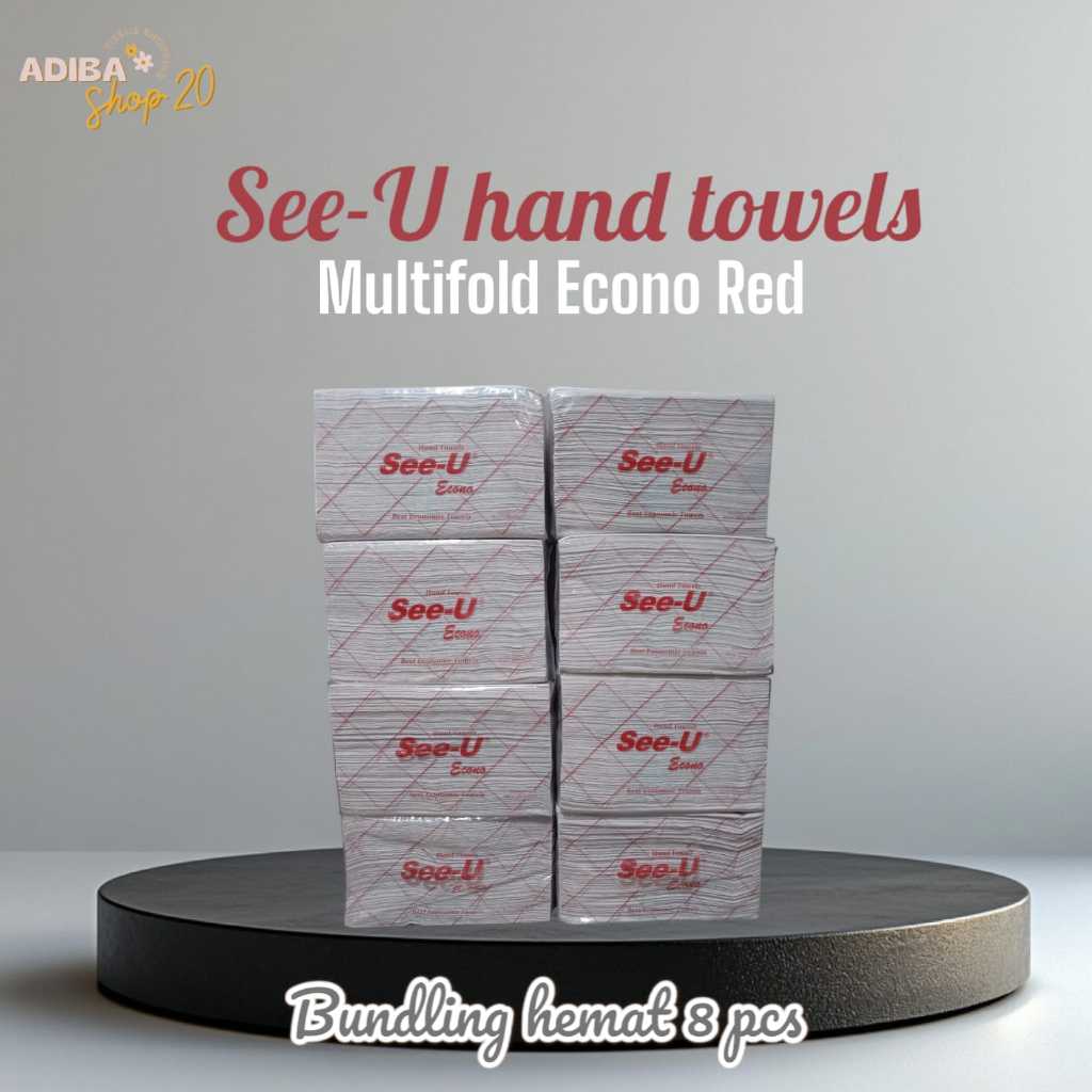 Jual Tissue see-u hand towel multifold econo red 150 sheet 1 ply ...