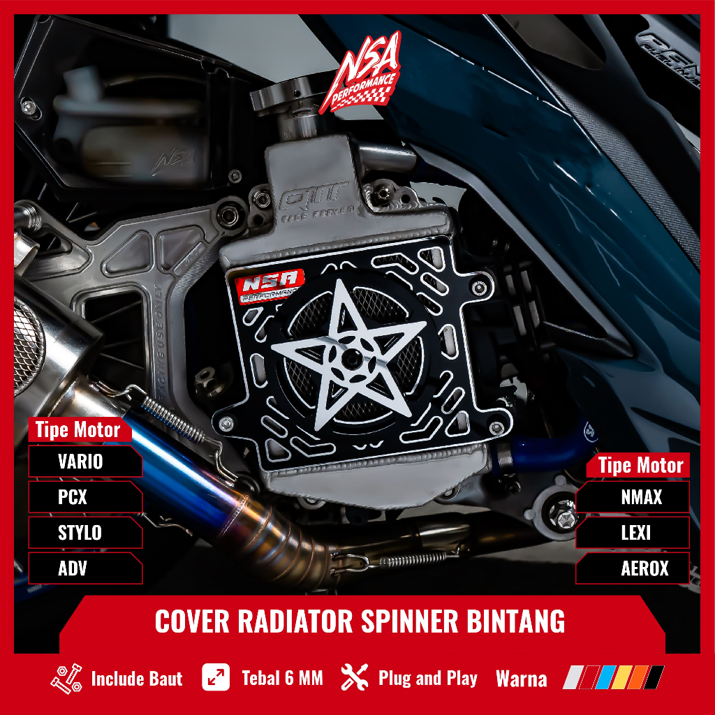 Jual Toejo_Store Nsa Cover Radiator Ser Bintang Mirror Vario Pcx Nmax ...