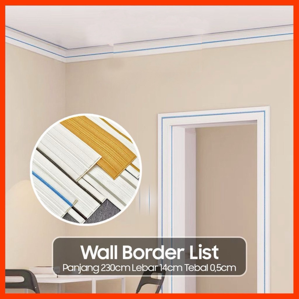 Jual List Foam Wallpaper Sudut Foam 3D List Dinding 2.3 Meter Wall ...