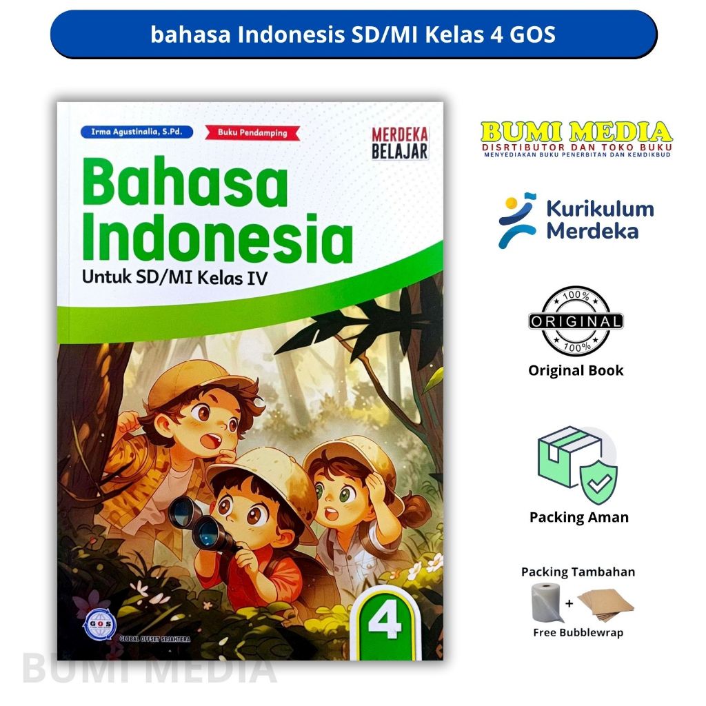 Jual Buku Bahasa Indonesia SD/MI Kelas 4 Kurikulum Merdeka GLOBAL OFFSET SEJAHTERA (GOS ...