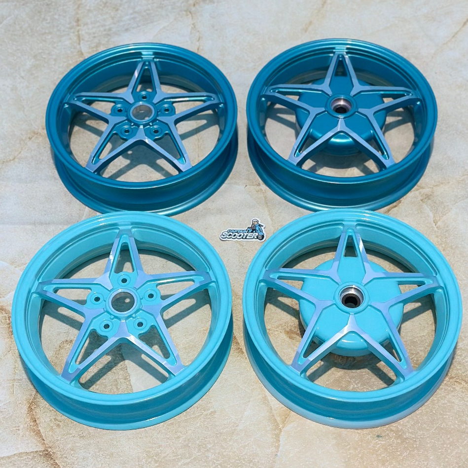 Jual UNBRAND VELG Five STAR Bintang CnC ICE BLUE Vespa Sprint Primavera ...